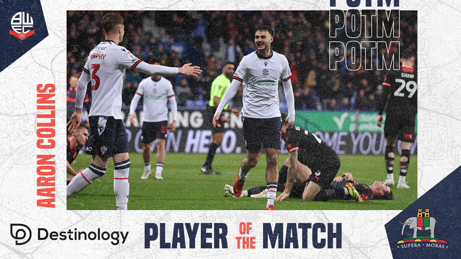 Aaron Collins Wins Destinology Player Of The Match V Northampton | Bolton Wanderers FC