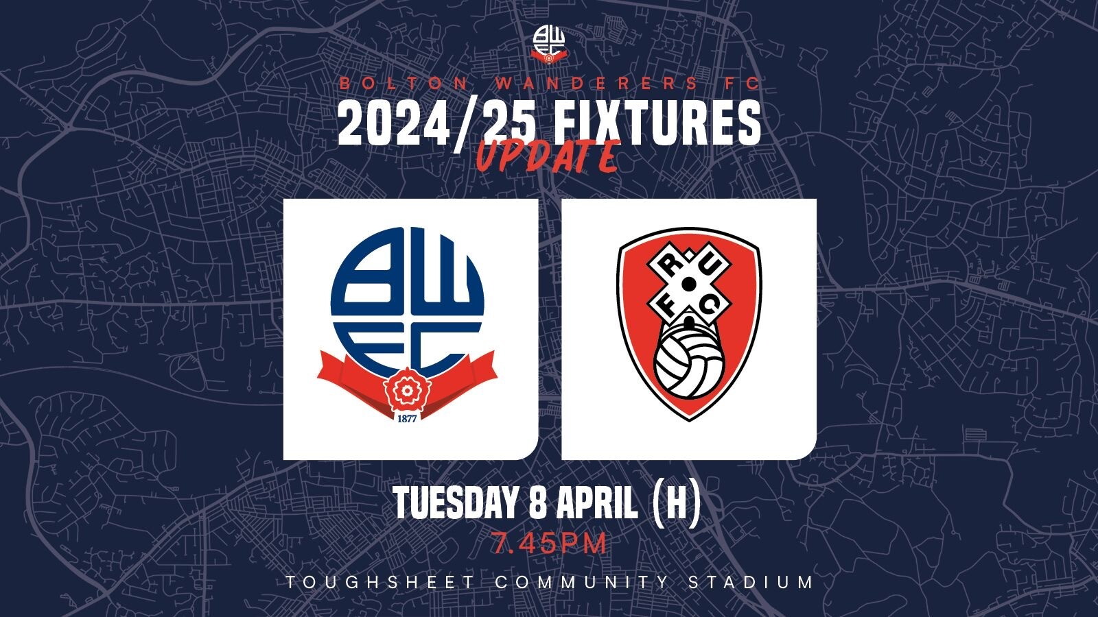 New Date For Rotherham (H) | Bolton Wanderers FC