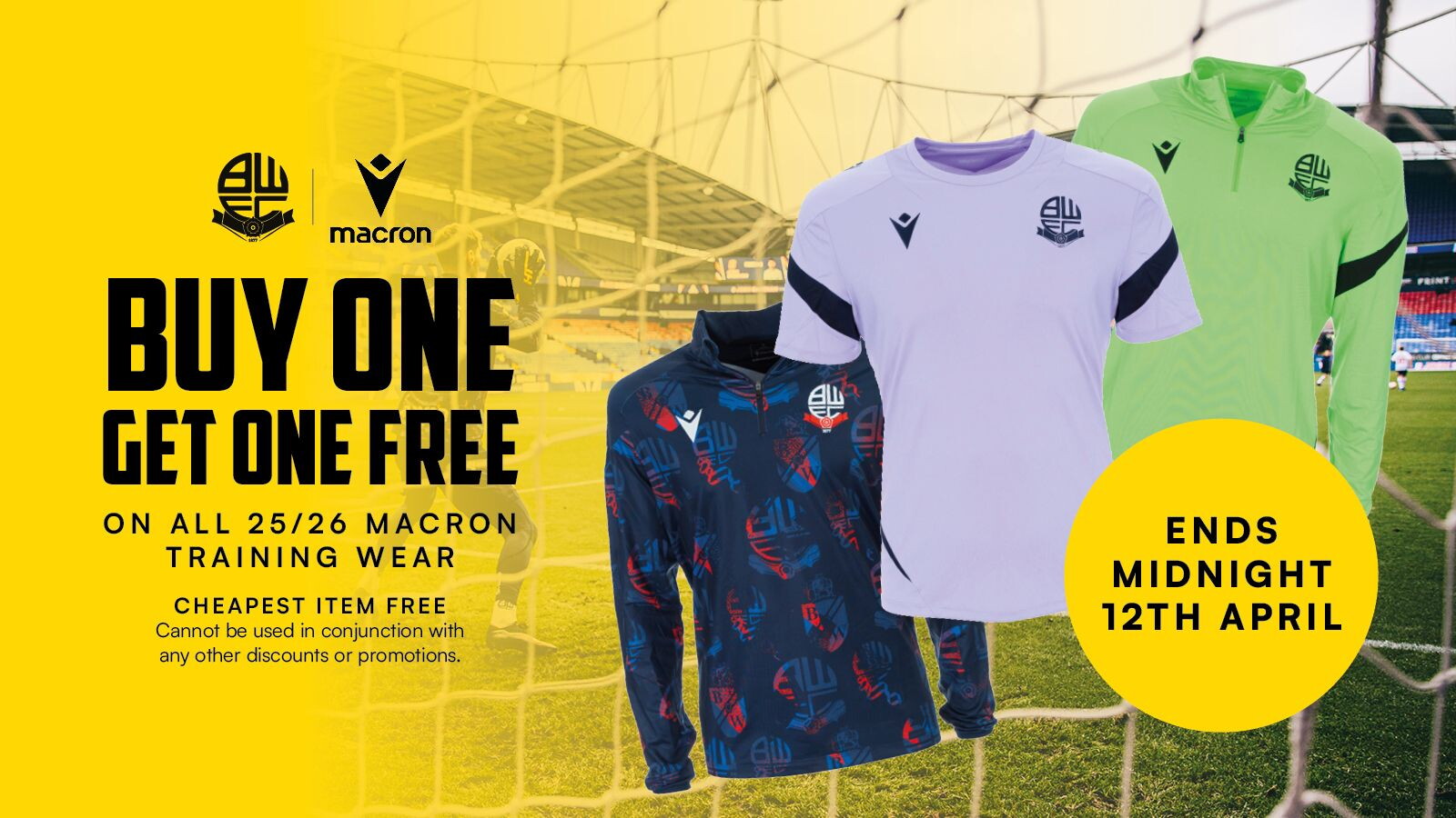 Retail | Macron BOGOF Offer | Bolton Wanderers FC
