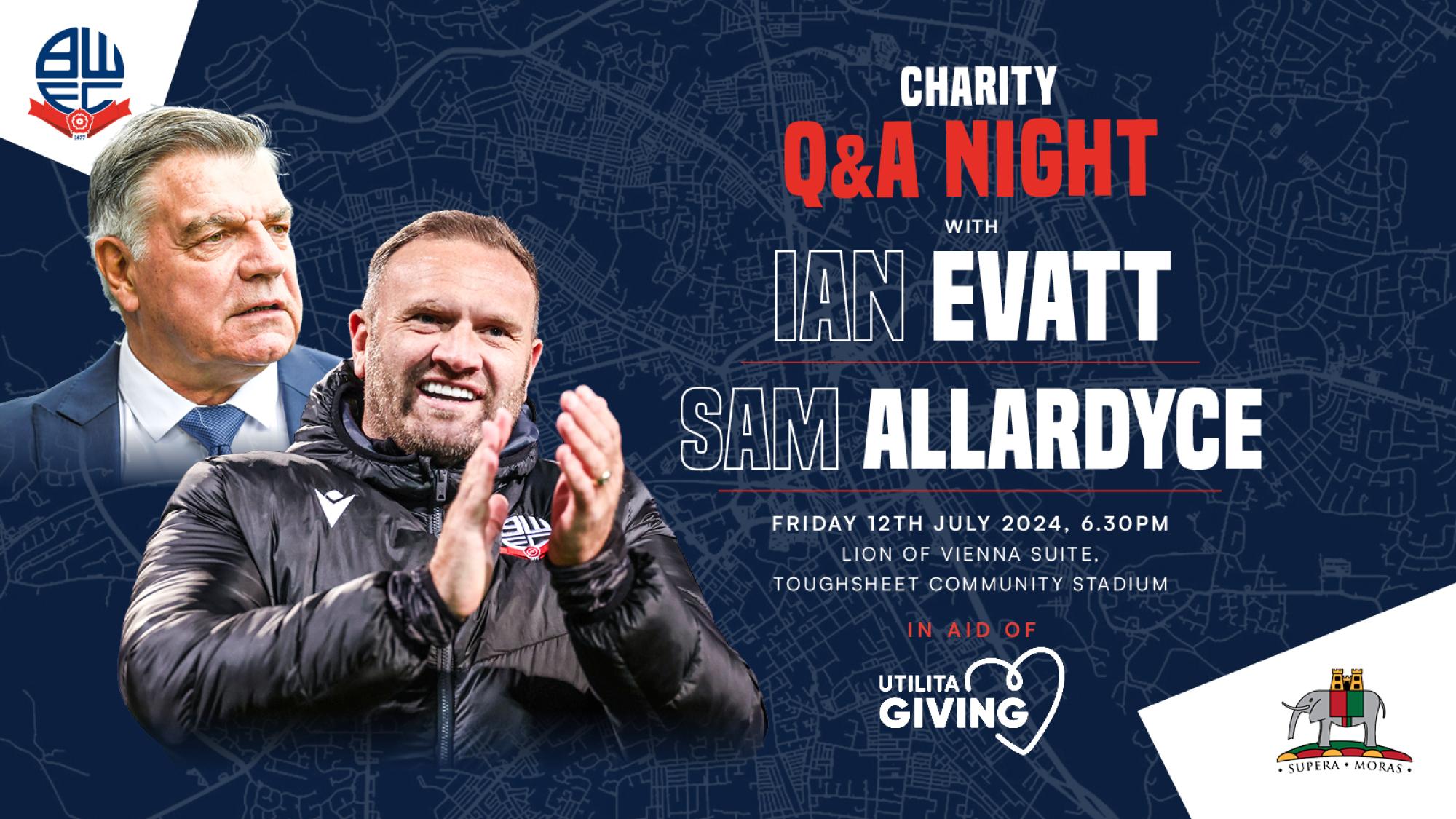 Sam Allardyce To Join Ian Evatt For Exclusive Charity Q&A Night ...