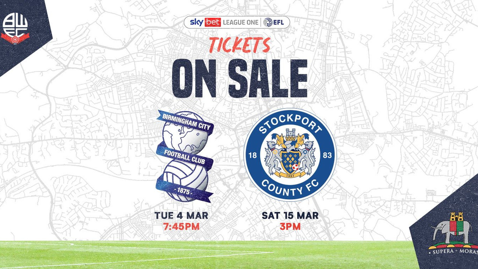 Birmingham and Stockport Tickets On Sale | Bolton Wanderers FC