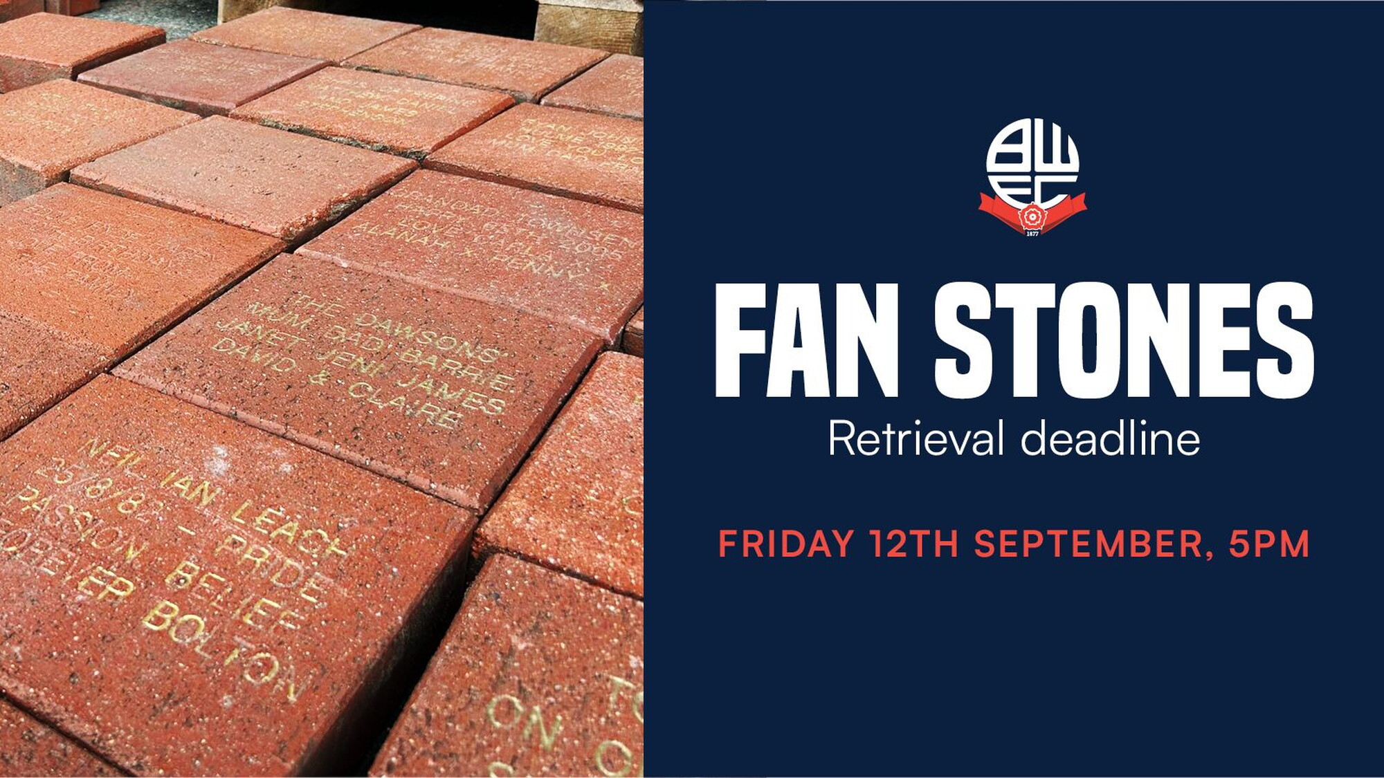 Fan Stones | Deadline To Retrieve Original Stones Is 12th September ...