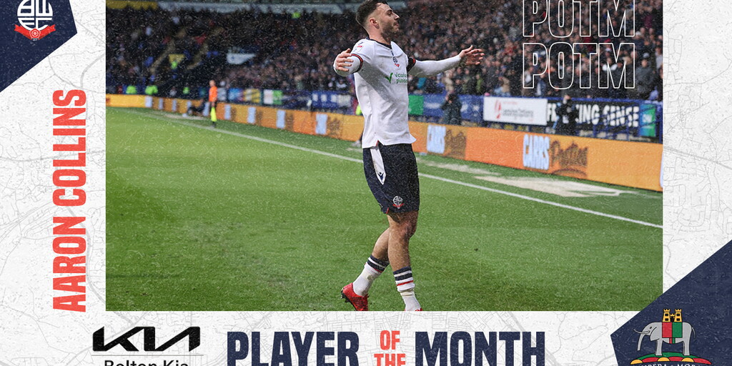 Aaron Collins Wins December's Kia Player Of The Month | Bolton Wanderers FC