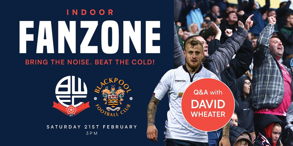 Indoor Fan Zone Open For Blackpool Fixture With Special Guest David ...
